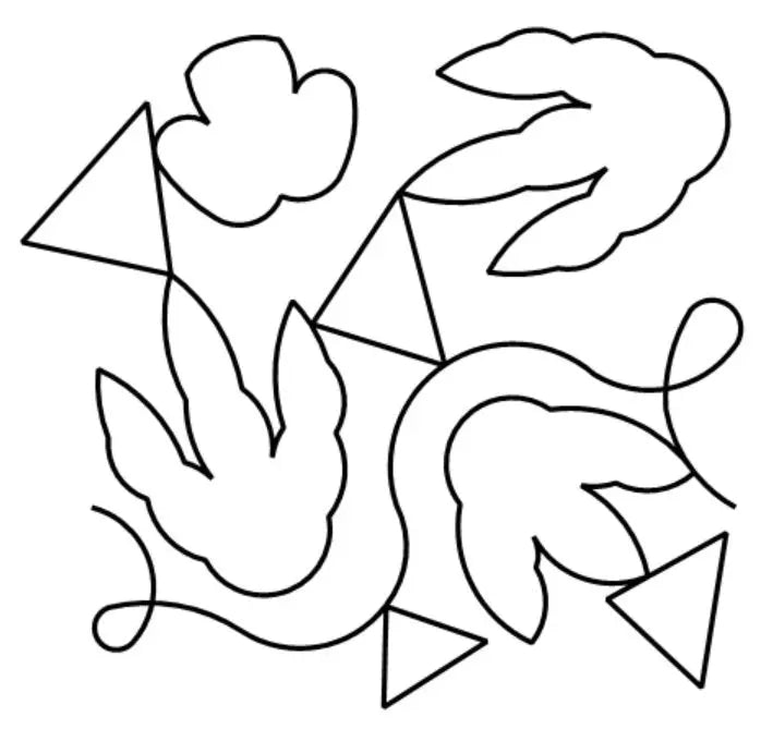 Dino Footprints Digital E2E - Linda's Electric Quilters