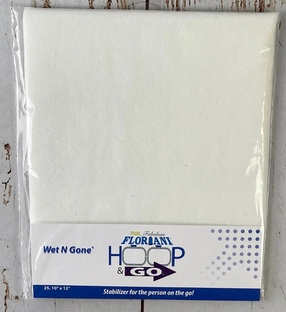 Floriani Hoop N Go 10" Wet N Gone -FWG 10"x12"-25 PK - Linda's