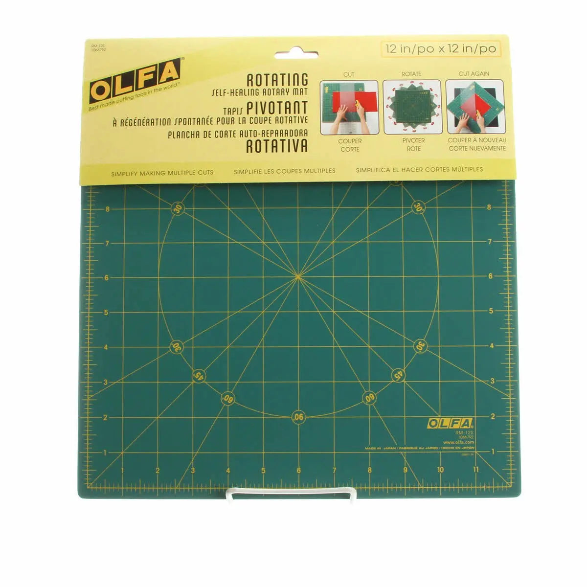 Spinning Square Cutting Mat 12in - Linda's Electric Quilters
