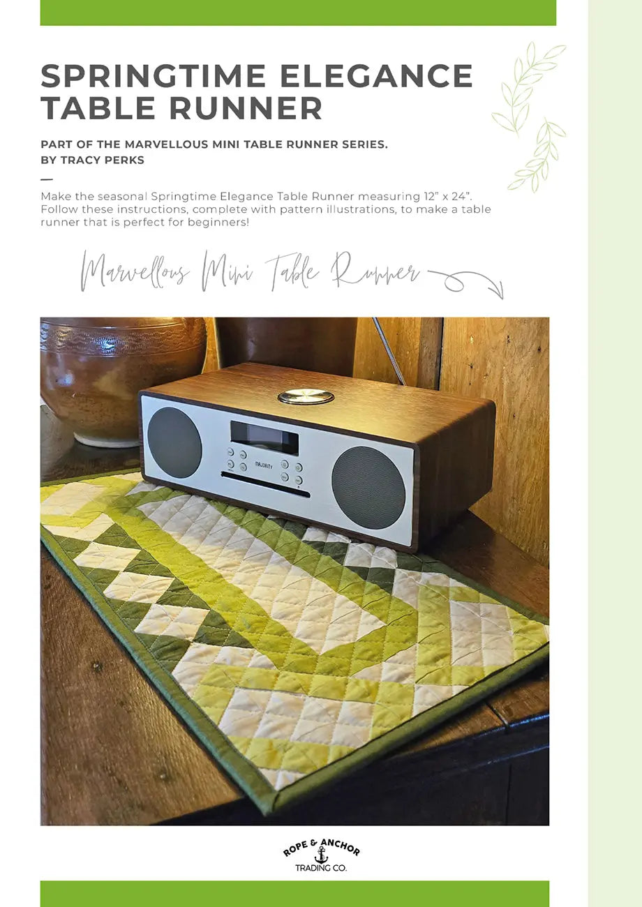 Springtime Elegance Table Runner - Linda's Electric Quilters