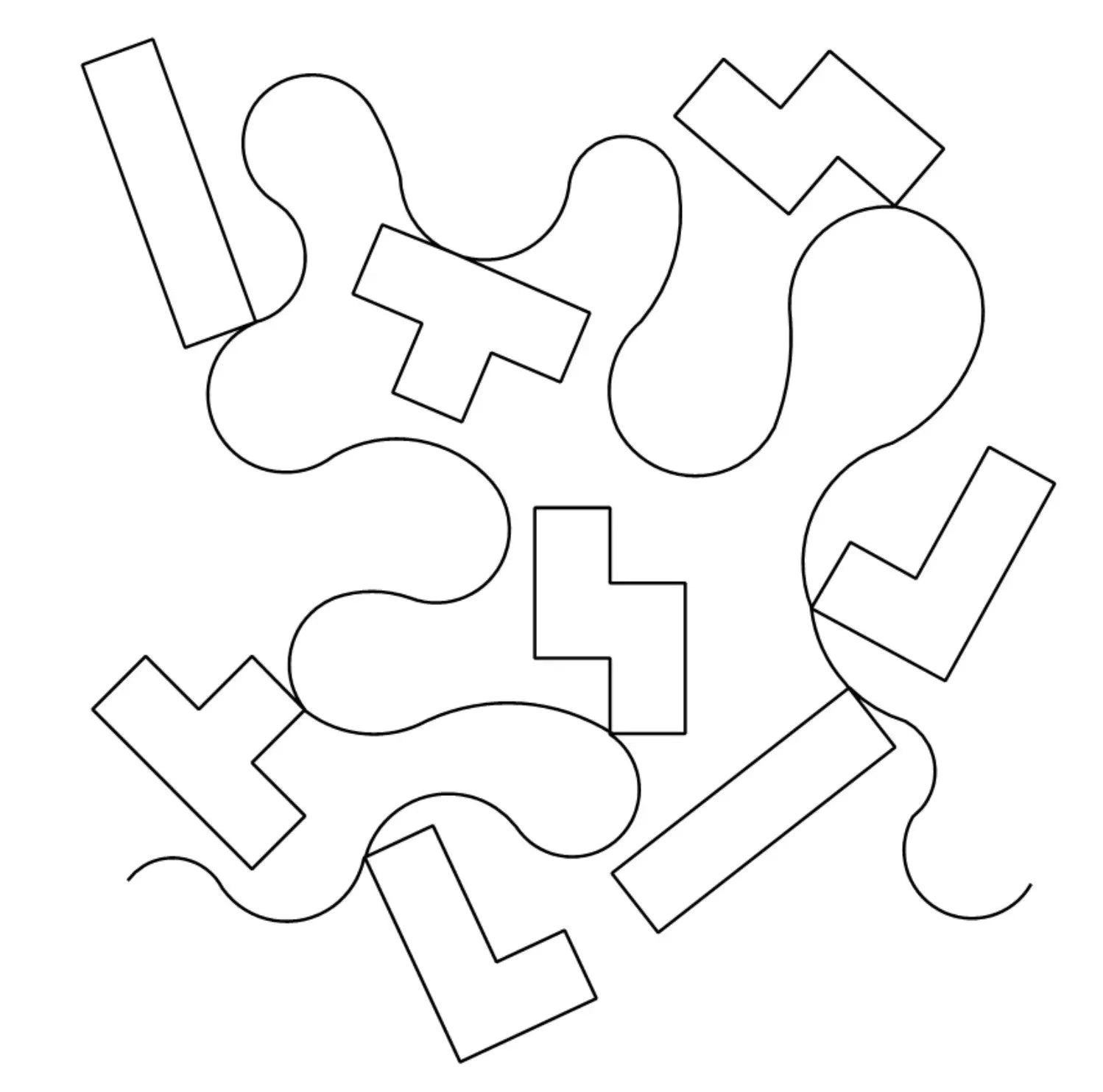 Tetris Meander E2E - Linda's Electric Quilters