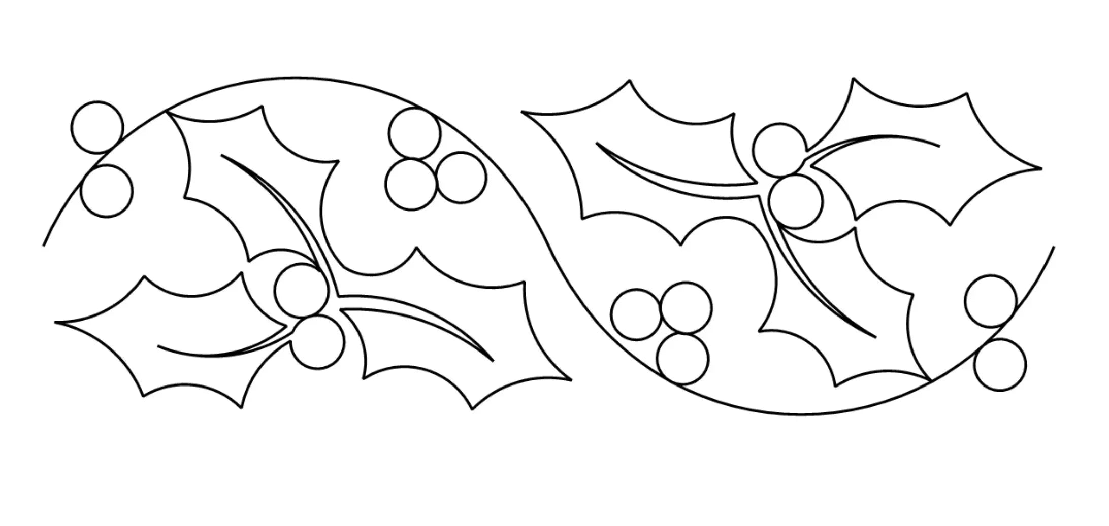 Undulating Holly E2E - Linda's Electric Quilters