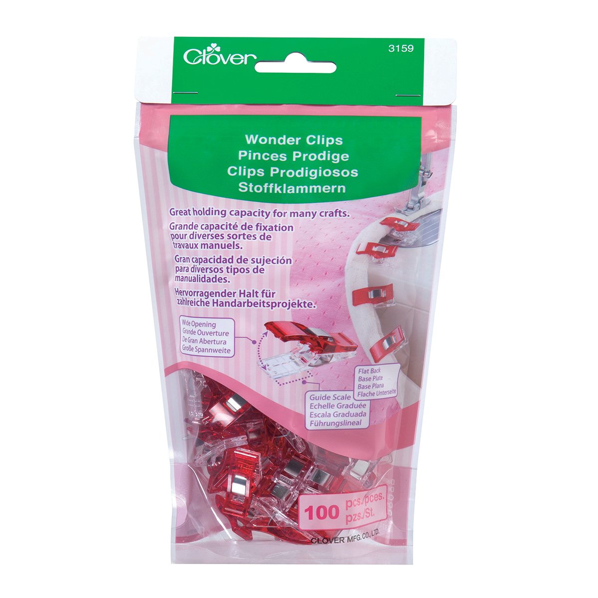 Wonder Clips® (Red) - 100 pcs. - Linda's Electric Quilters