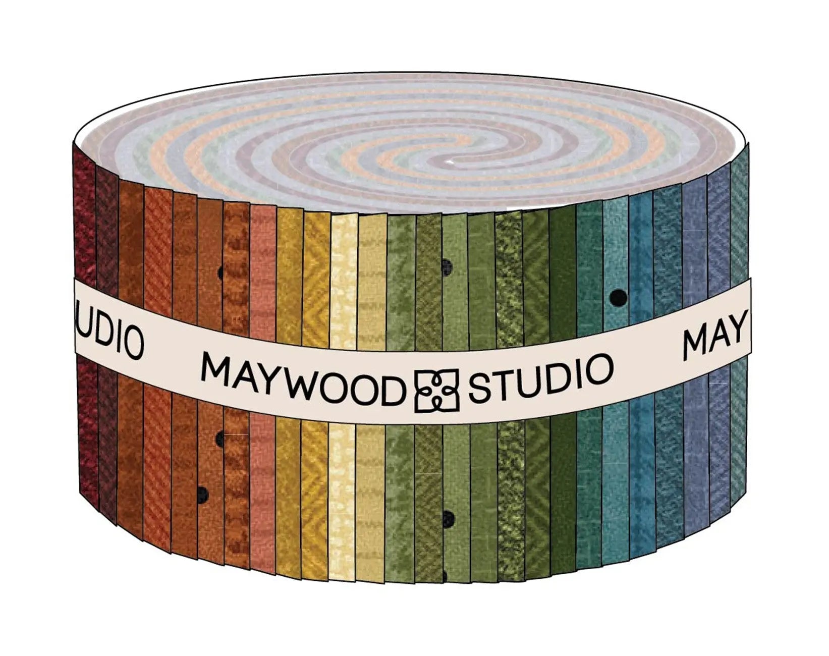 2.5in Strips Woolies Flannel Colors Vol. 2, 40pcs/bundle