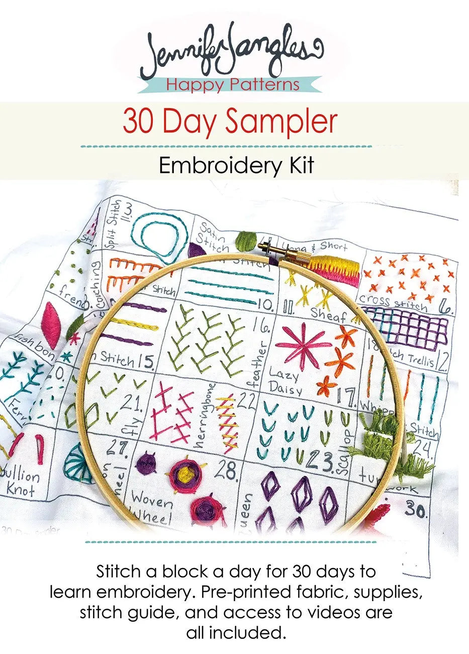 30 Day Sampler Embroidery Class Volume 1 - Linda's Electric Quilters