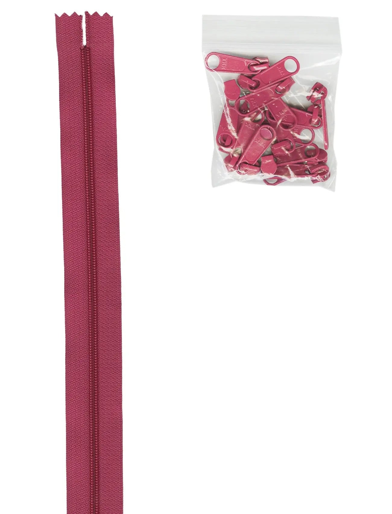 4 yards of 16mm #4.5 Zipper Chain and 16 Ex-Large Crazy Plum - Linda's