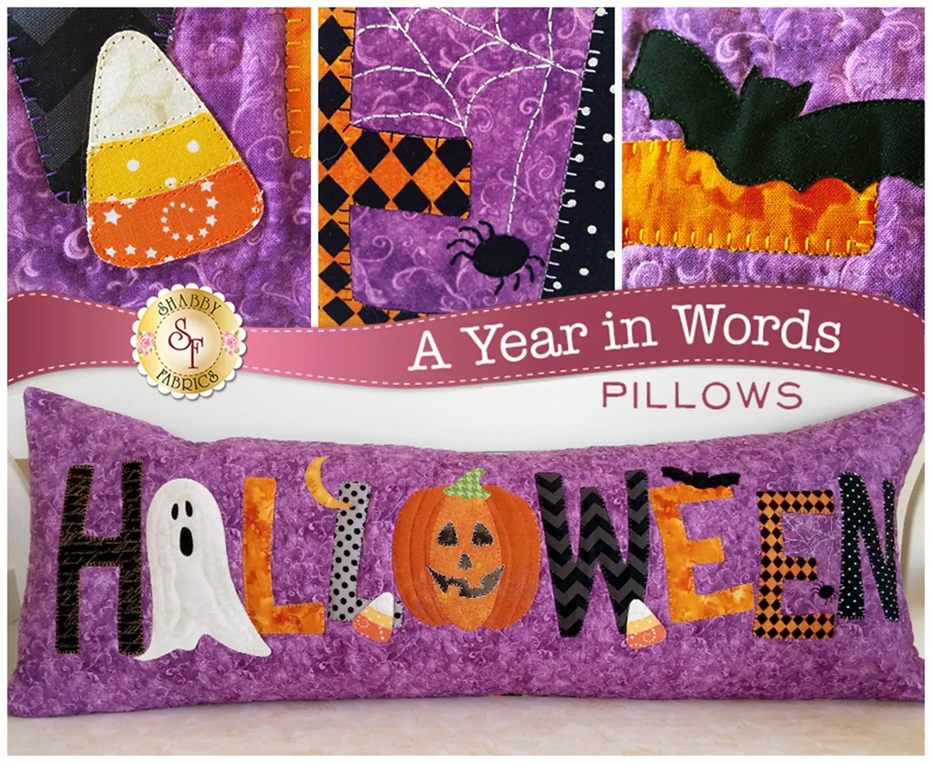 A Year In Words Pillow Halloween October - Linda's Electric Quilters
