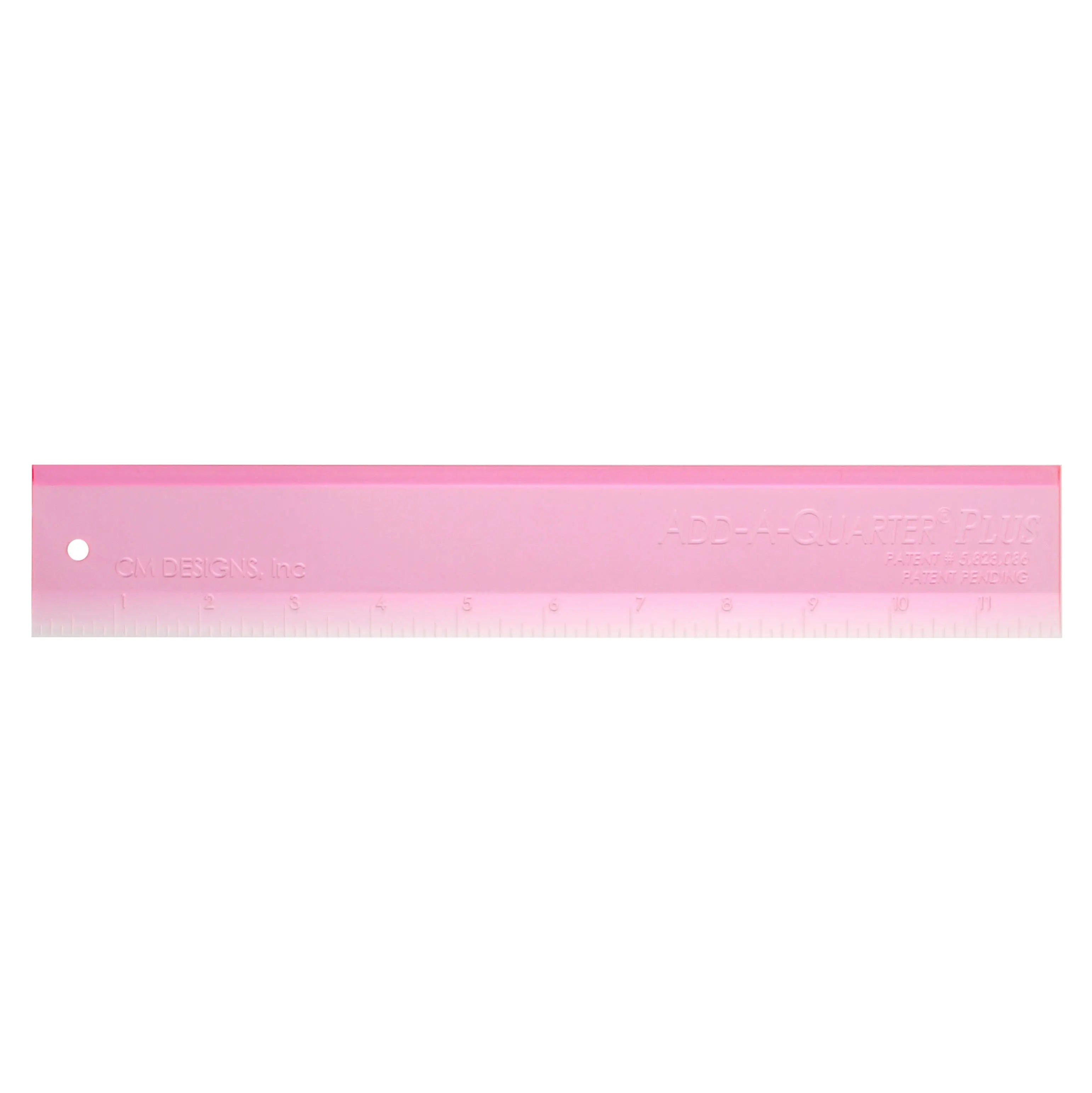 Add A-Quarter Ruler 12in Plus Pink - Linda's Electric Quilters