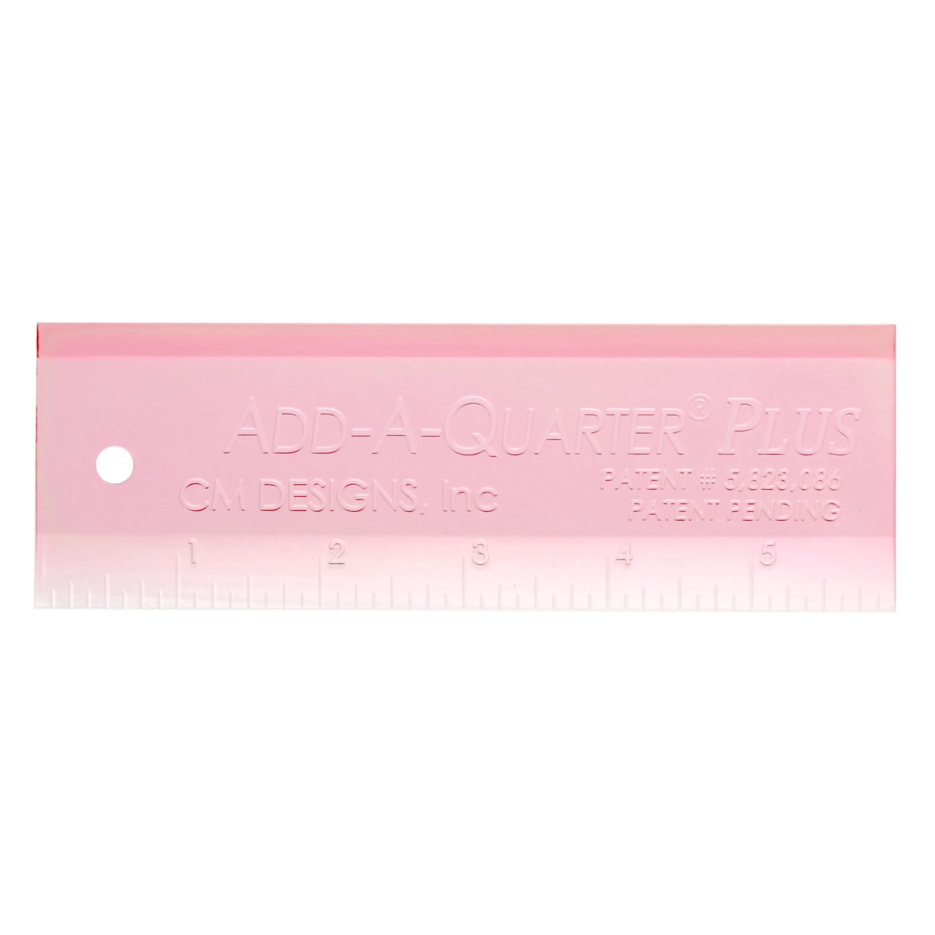 Add A-Quarter Ruler 6in Plus Pink - Linda's Electric Quilters