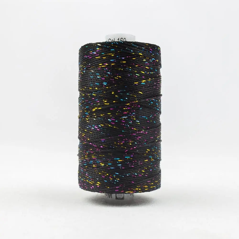 DZ160 - Dazzle™ Rayon and Metallic Black Multicolor Thread - Linda's