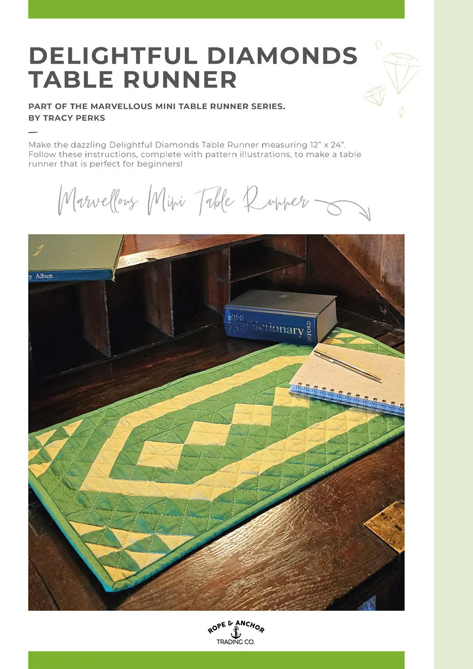 Delightful Diamonds Table Runner - Linda's Electric Quilters