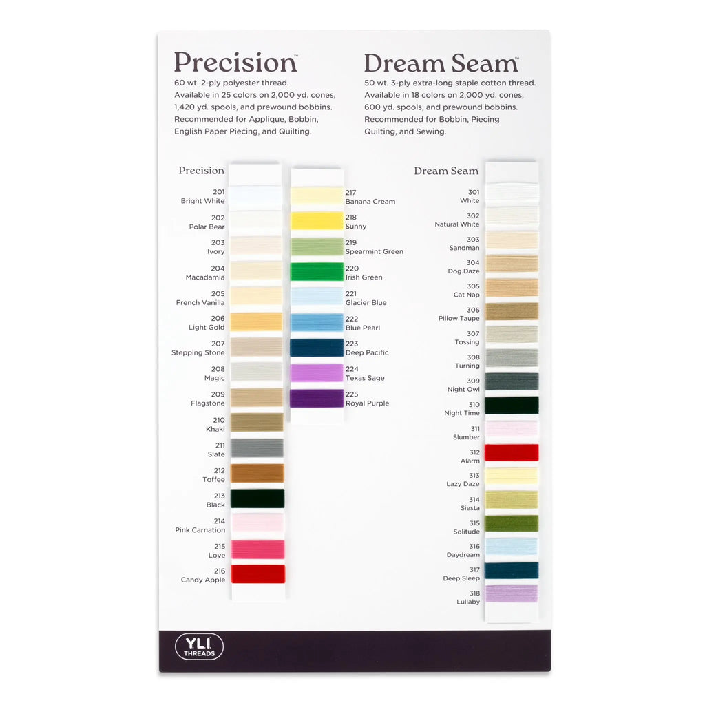 Dream Seam / Precision Color Card - Linda's Electric Quilters