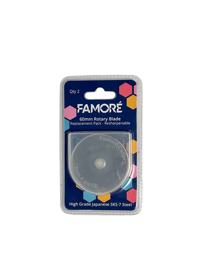Famoré 60mm Rotary Cutter Replacement Blades - Count 2 - Linda's