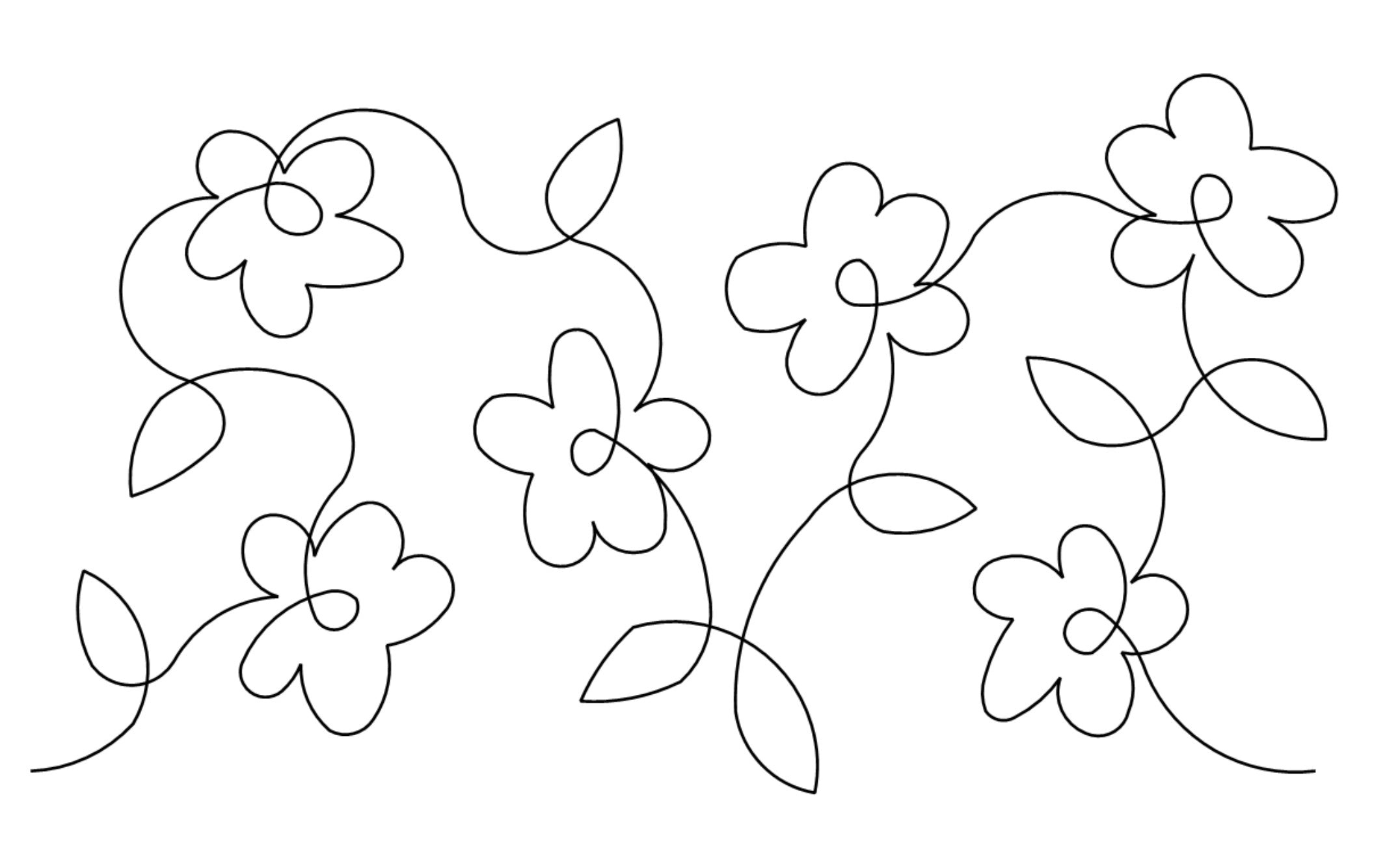 Freehand Flowers Digital E2E - Linda's Electric Quilters