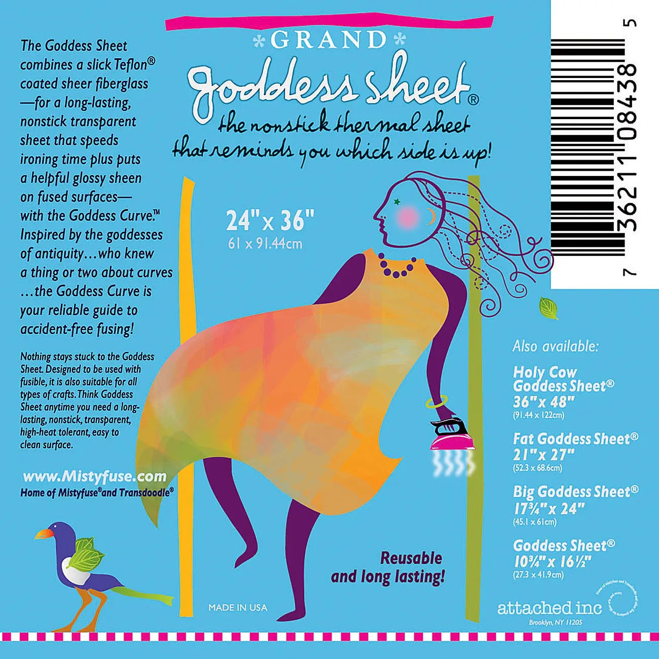 Goddess Pressing Sheet Grand 24in x 36in - Linda's Electric Quilters