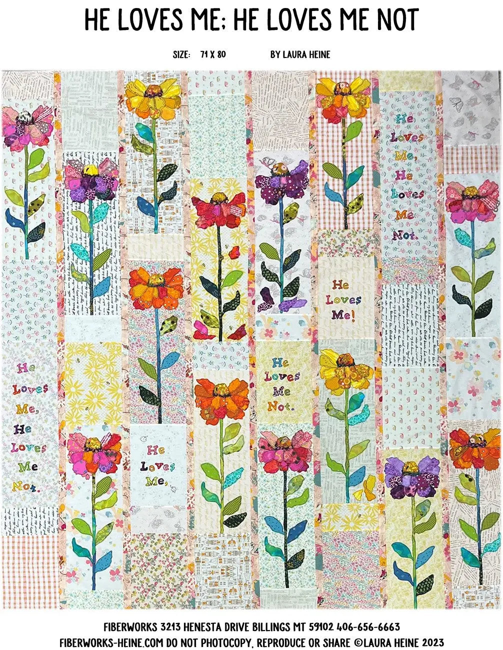 He Loves Me He Loves Me Not - Linda's Electric Quilters