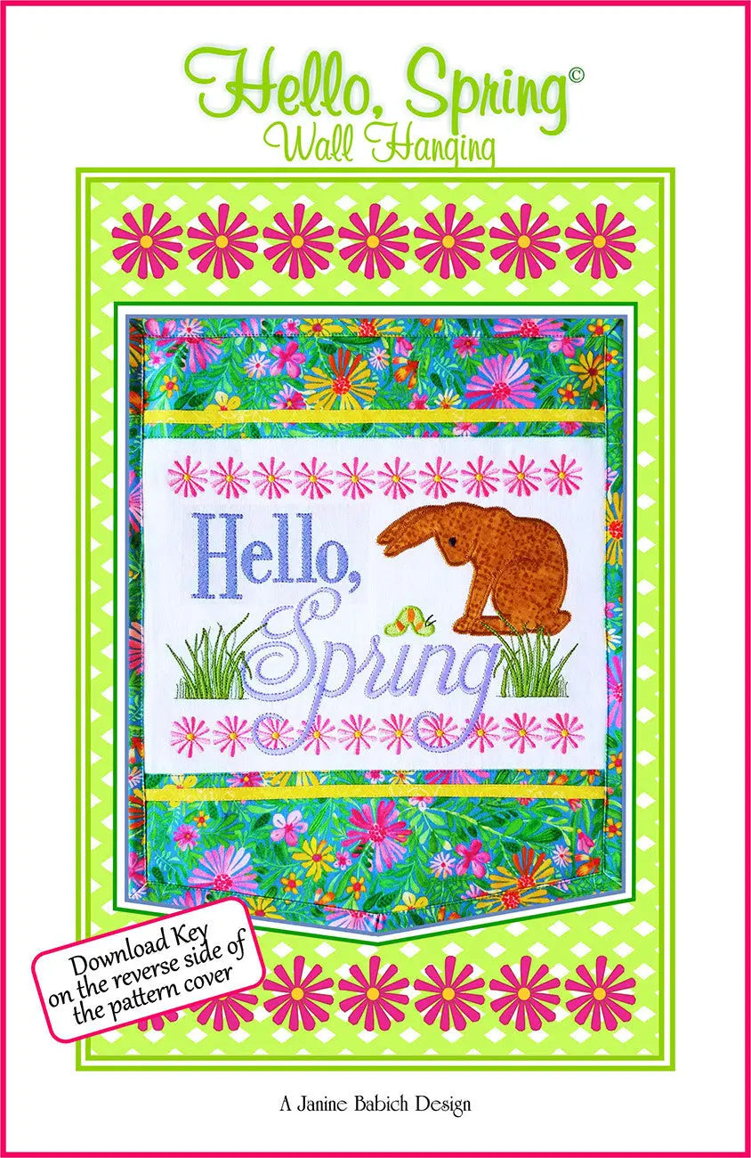 Hello Spring Wall Hanging - Linda's Electric Quilters