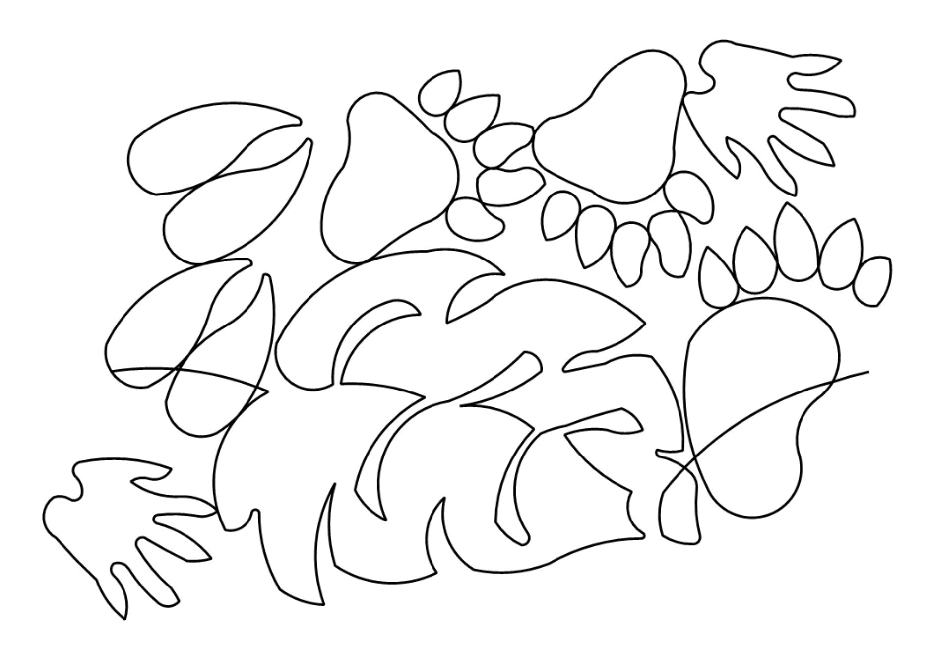 Jungle Animal Tracks E2E Pantograph for Quilting - Linda's Electric ...