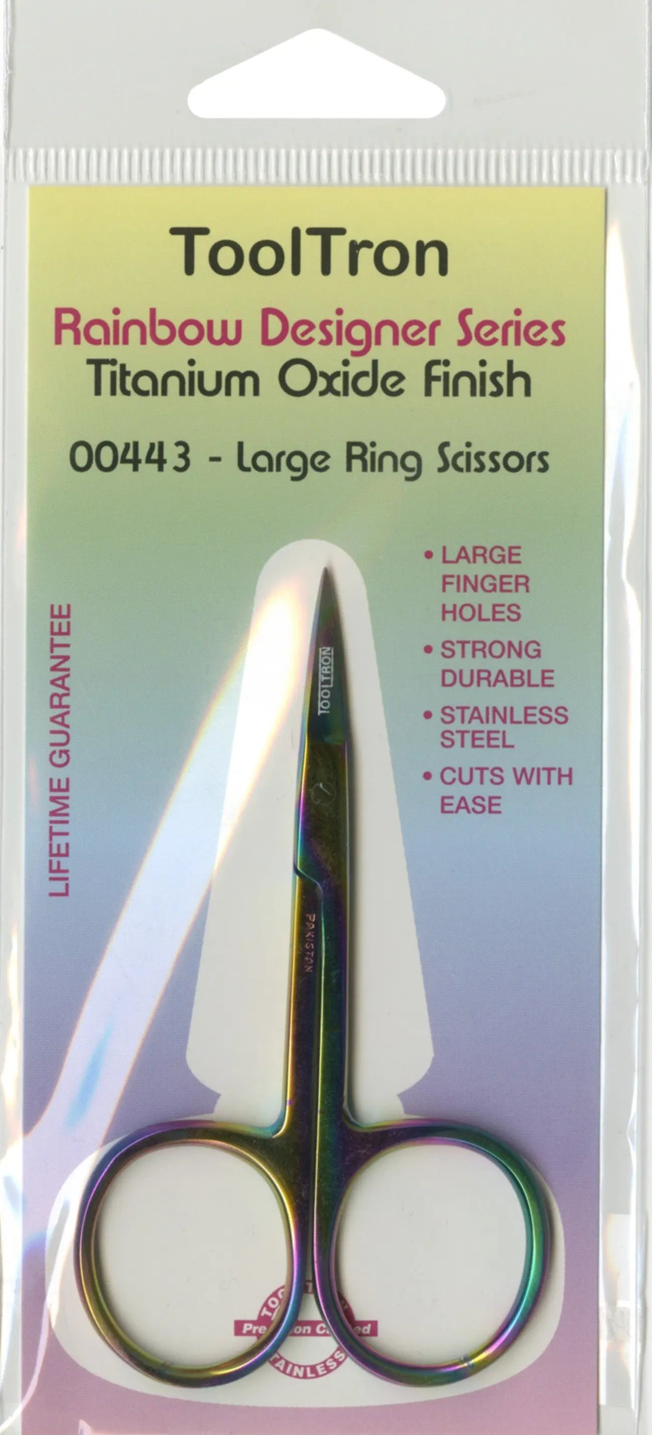 Large Ring Scissors Titanium Oxide Finish - Linda's Electric Quilters