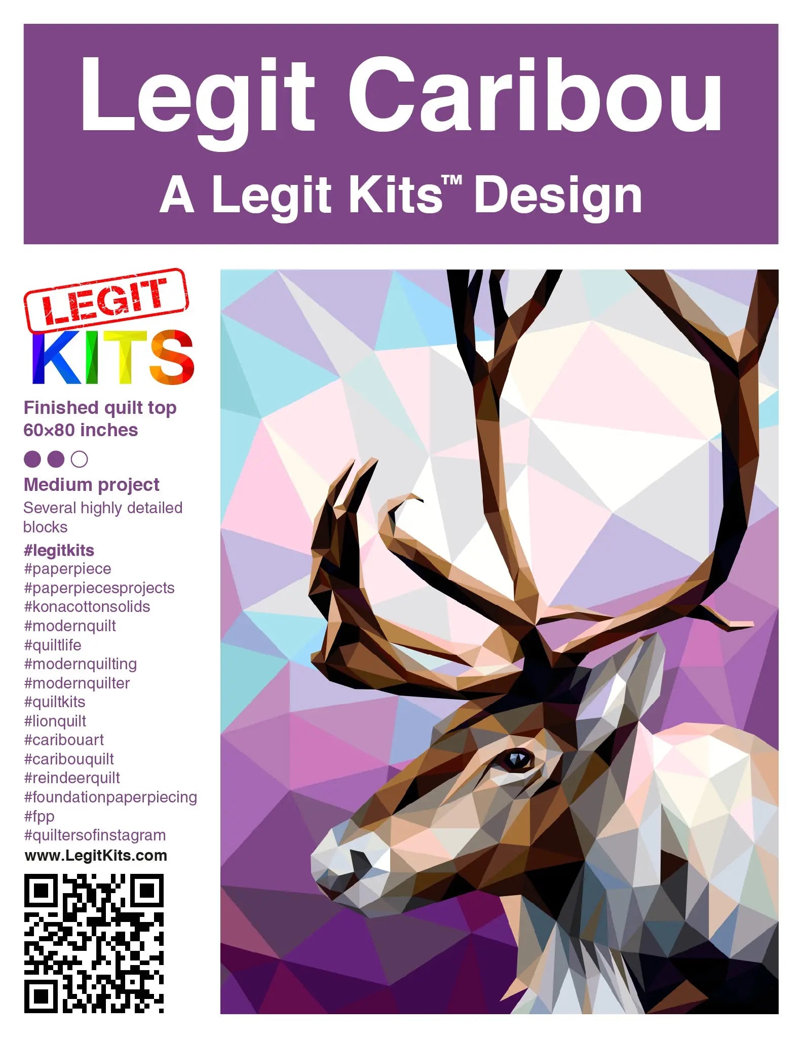Legit Caribou Quilt Kit - Linda's Electric Quilters