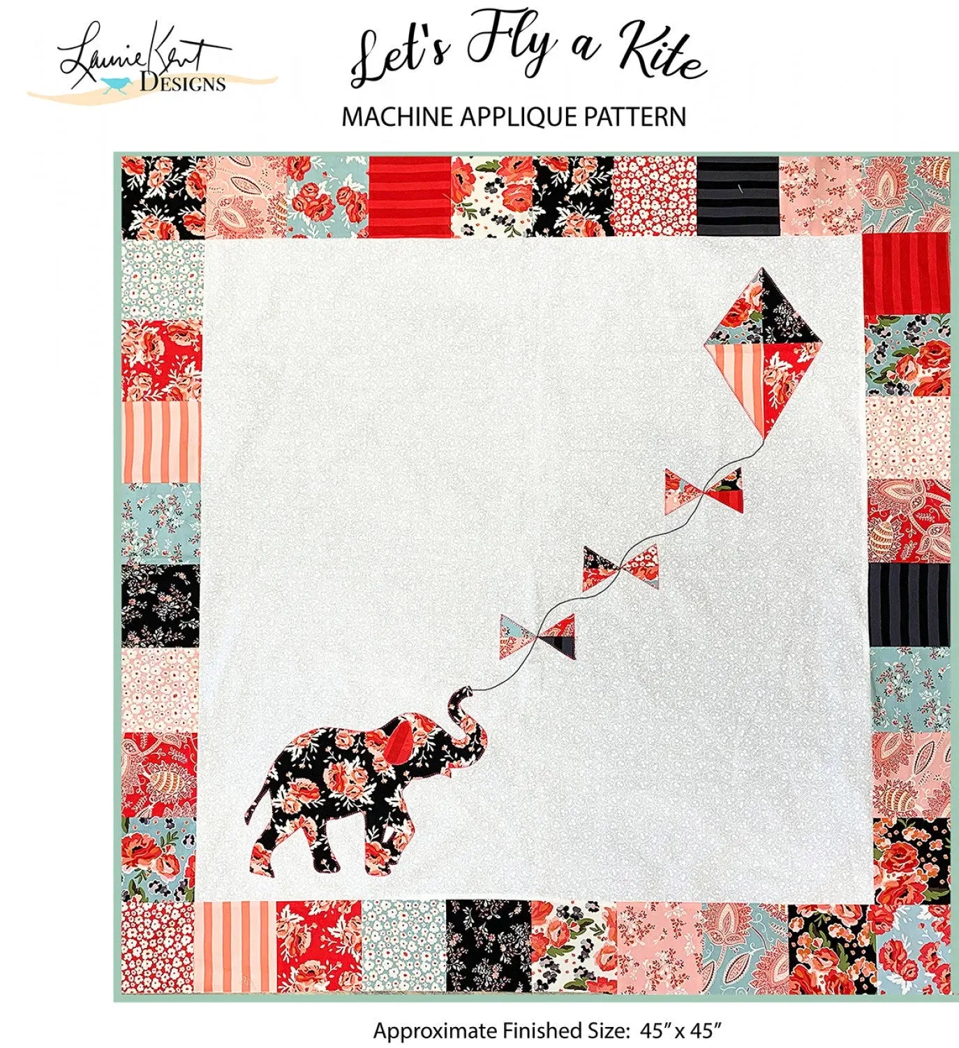 Let's Fly a Kite Applique Embroidery Pattern - Linda's Electric