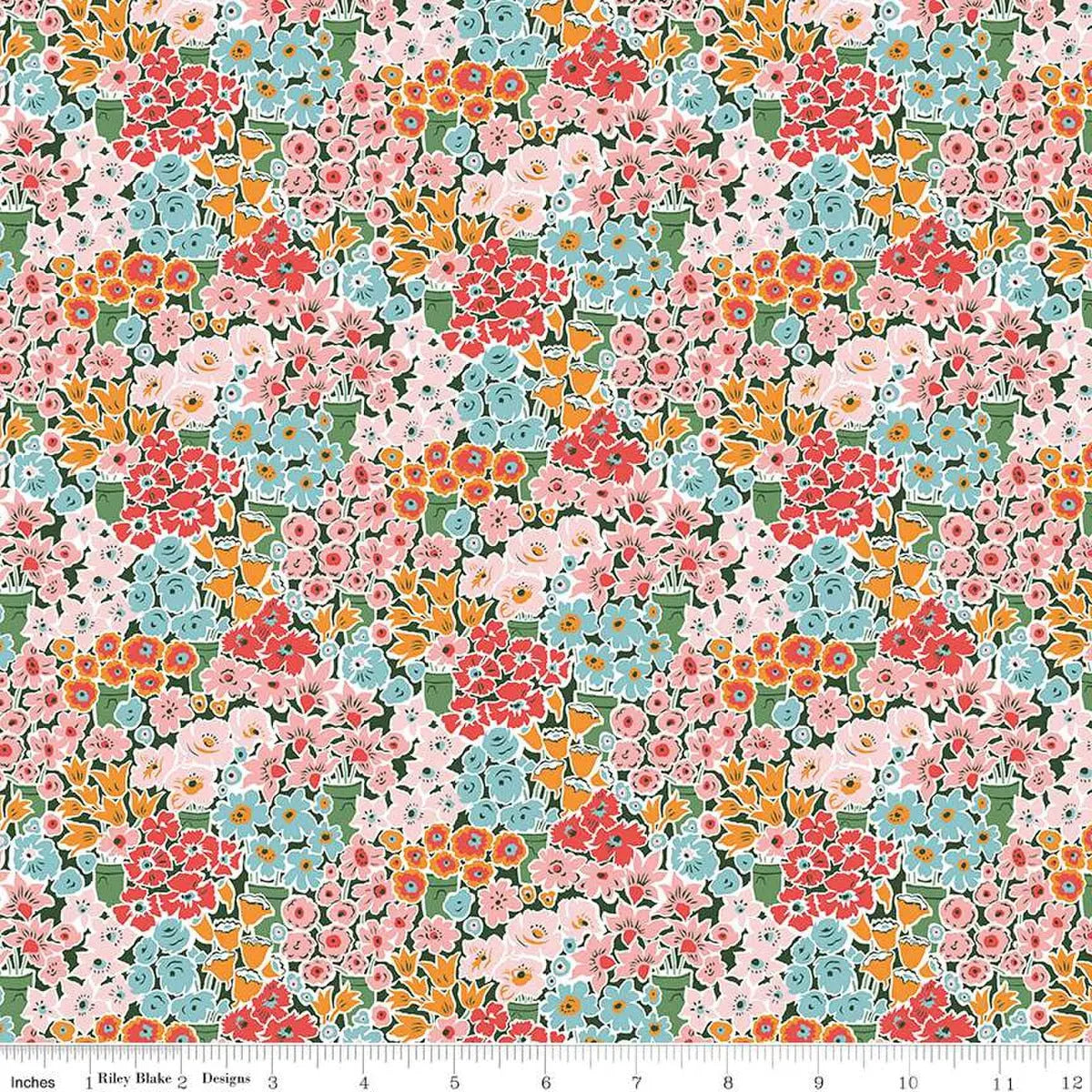 Liberty Tudor Celebration Rossellie Blooms 01667444B 44"/45" Fabric