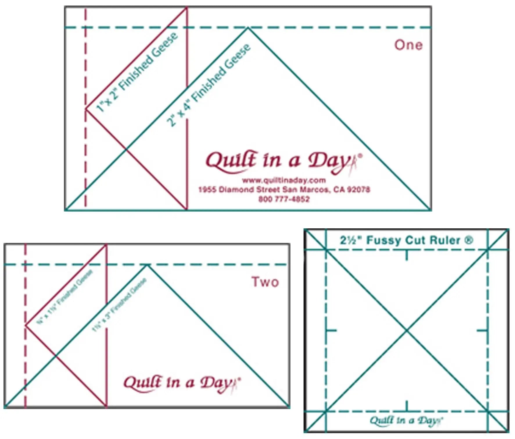 Mini Geese Ruler Set 3pc - Linda's Electric Quilters