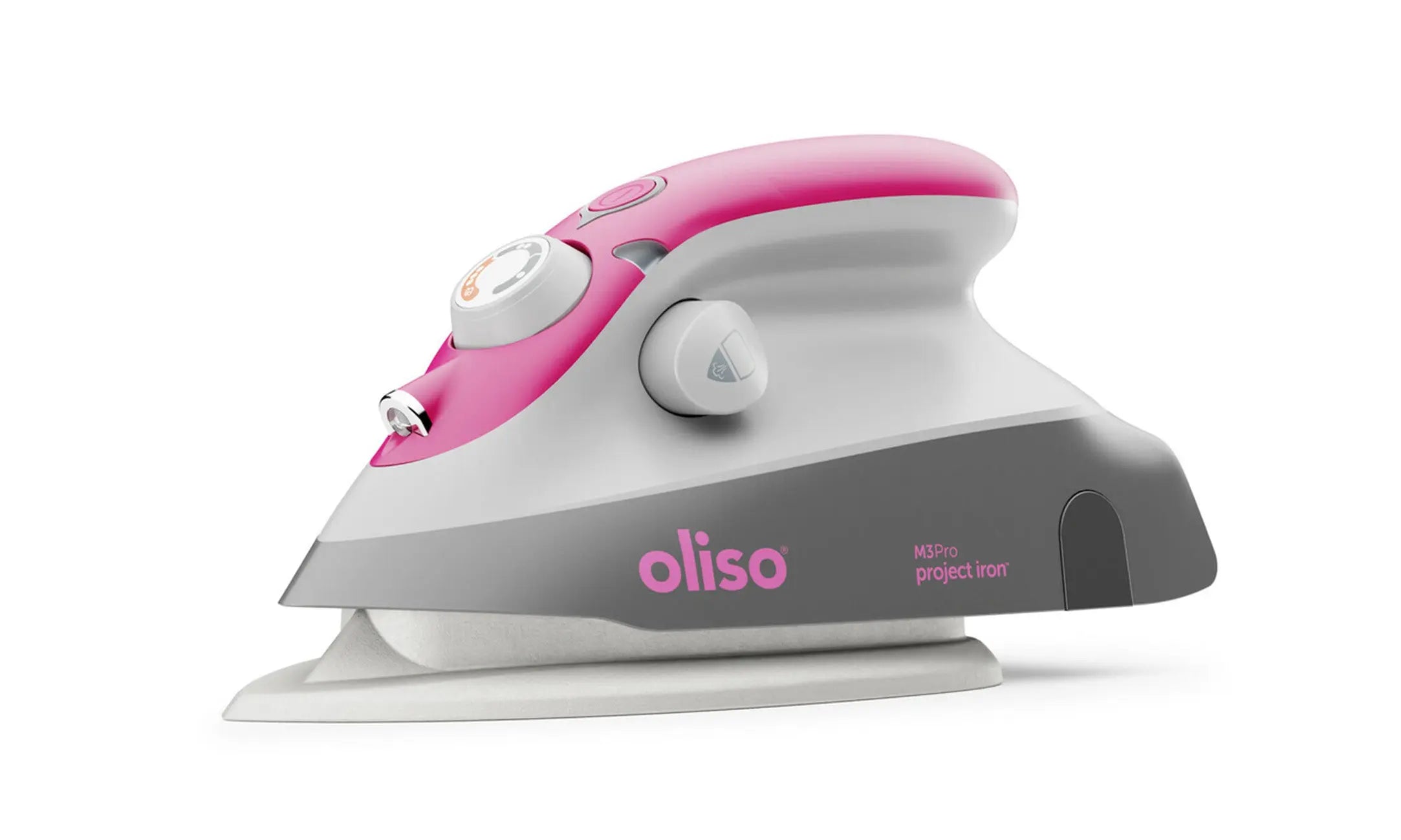 Oliso Mini Iron With Trivet Raspberry - Linda's Electric Quilters