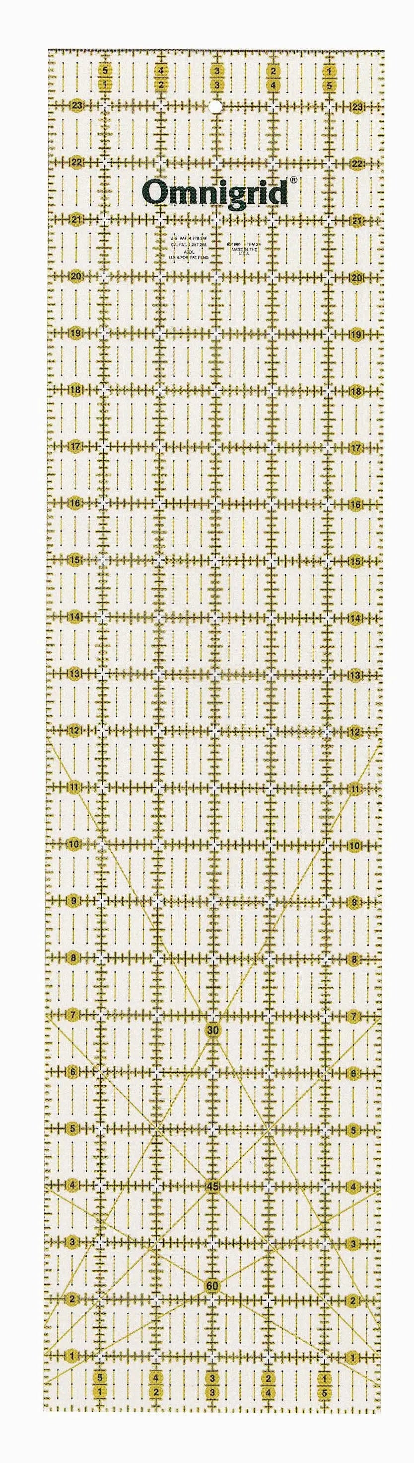 Omnigrid Ruler 6in x 24in - Linda's Electric Quilters