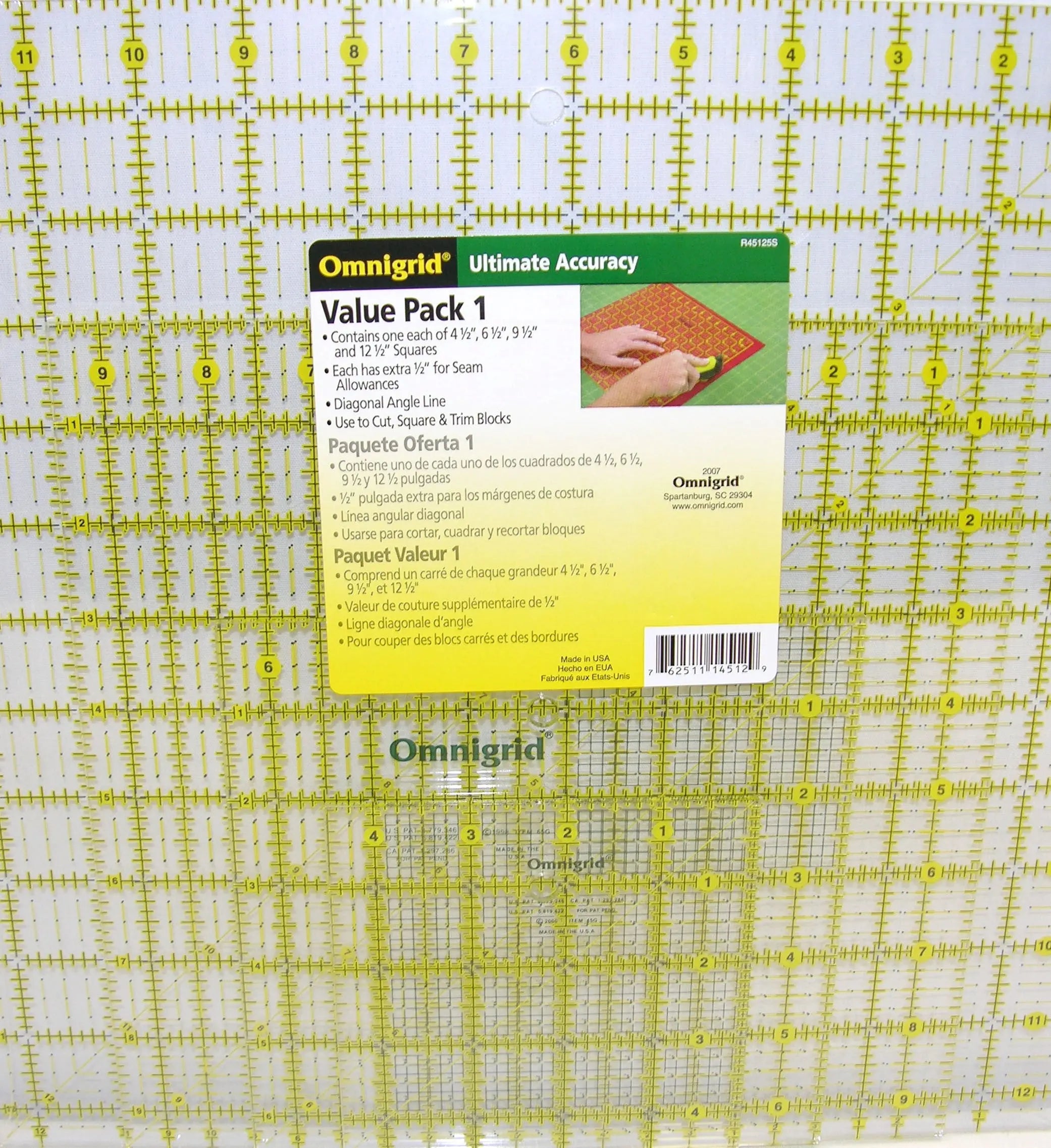 Omnigrid Square Ruler Value Pack 1