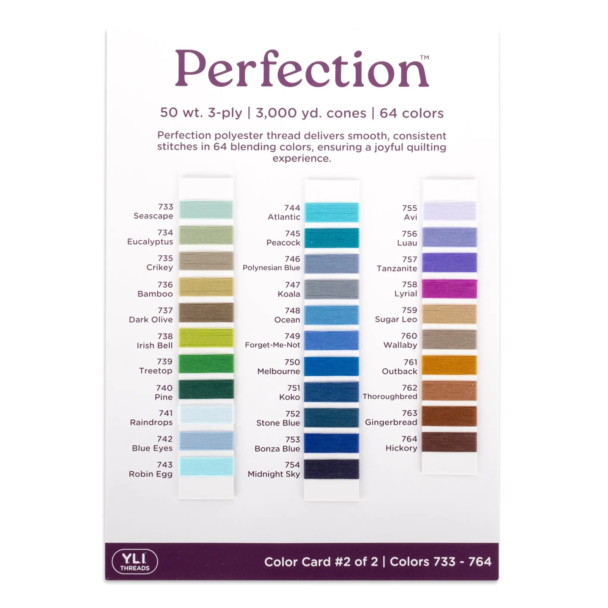 Perfection Color Card No. 2 - Linda's Electric Quilters