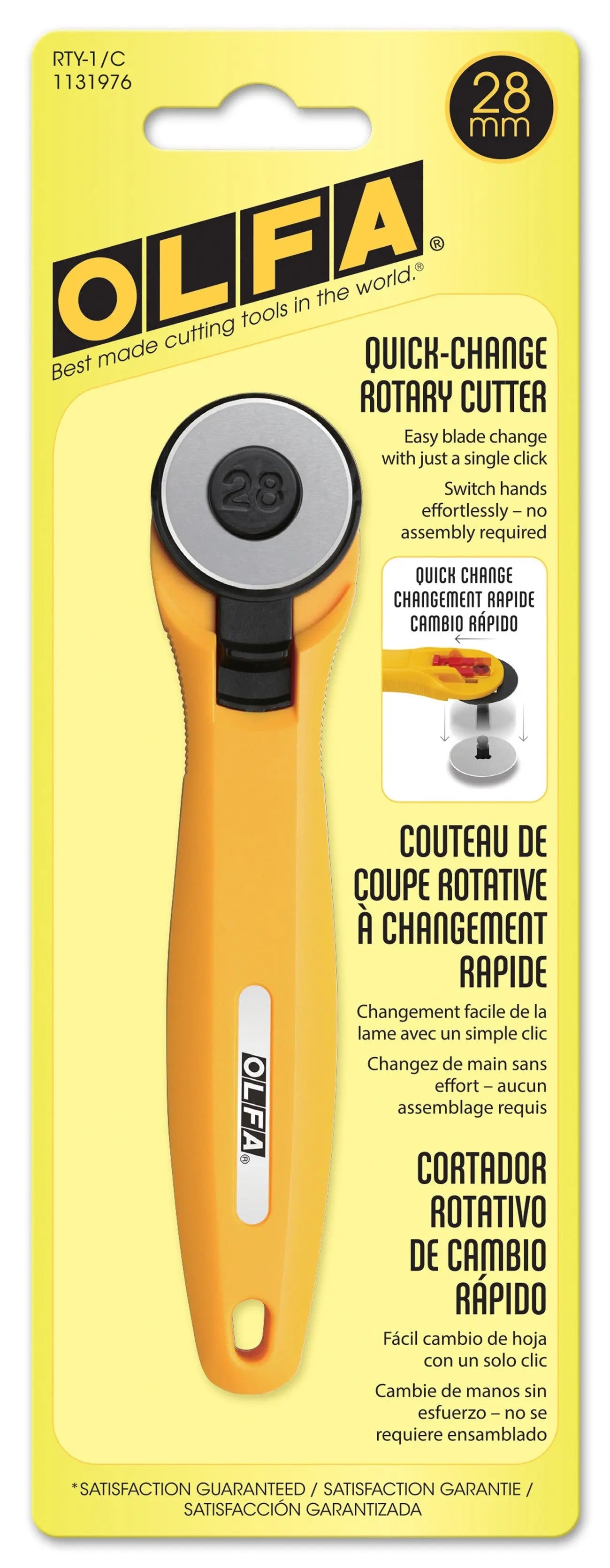 Quick Blade Change Rotary Cutter 28mm - Linda's Electric Quilters