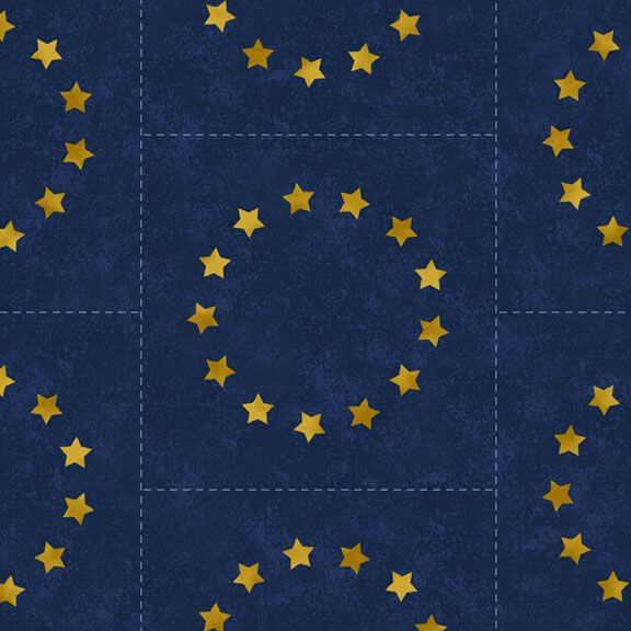 Betsy's Needlework - Circle of Stars - Blue - Linda's Electric