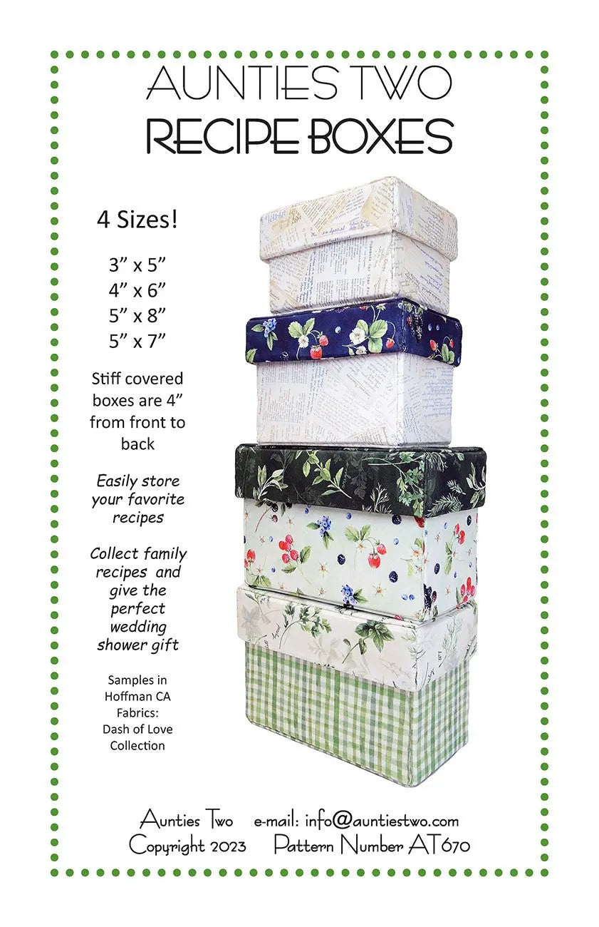 Recipe boxes - Linda's Electric Quilters