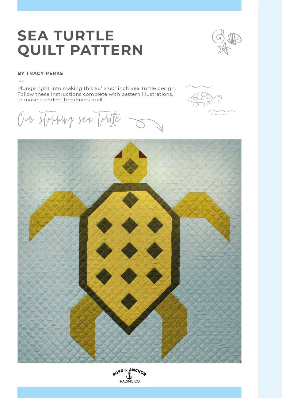Sea Turtle Quilt Pattern - Linda's Electric Quilters