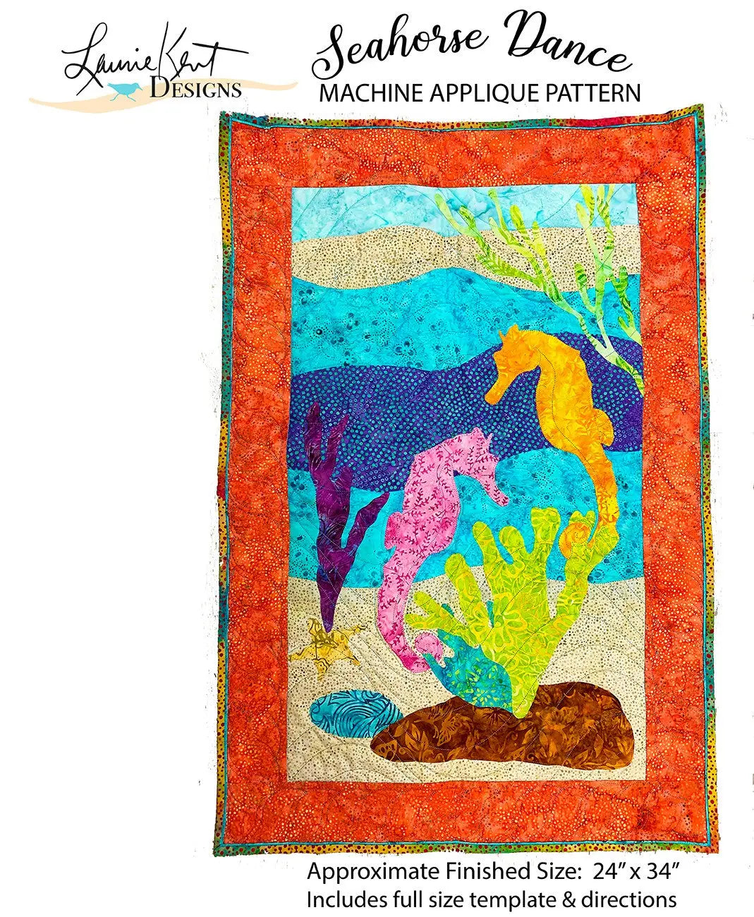 Seahorse Dance Applique - Linda's Electric Quilters