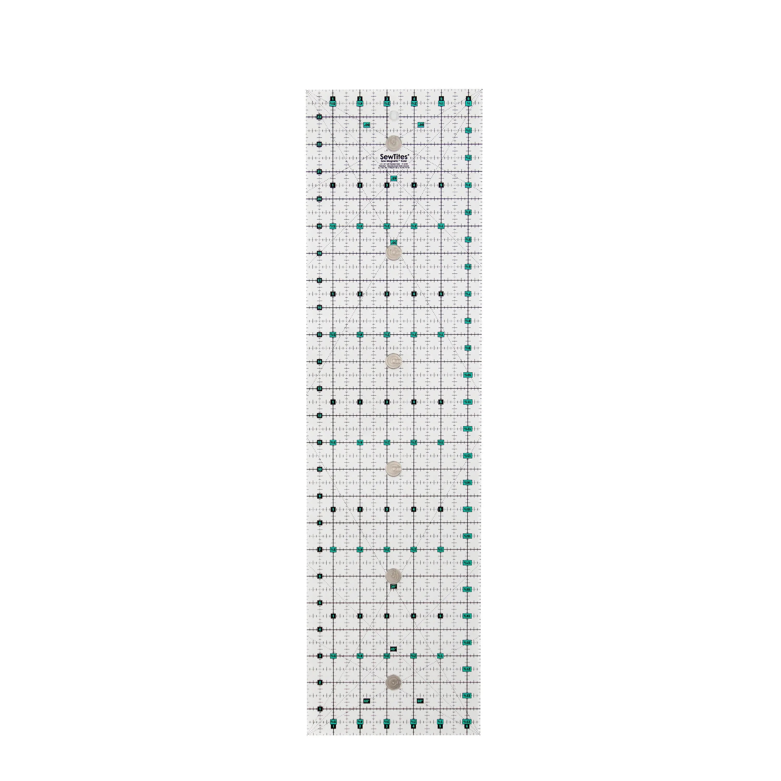 Sew Magnetic 6-1/2in x 24in Ruler Left Handed - Linda's Electric