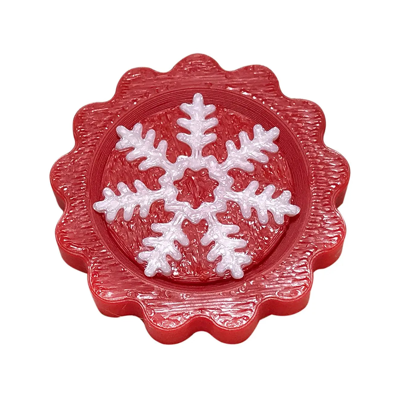 Snowflake Needle Minder Red - Linda's Electric Quilters