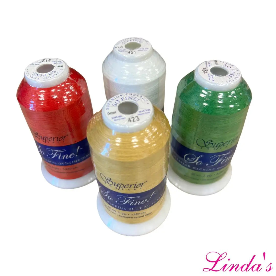 So Fine! Thread Winter Bundle - Set of 4 - Linda's Electric Quilters
