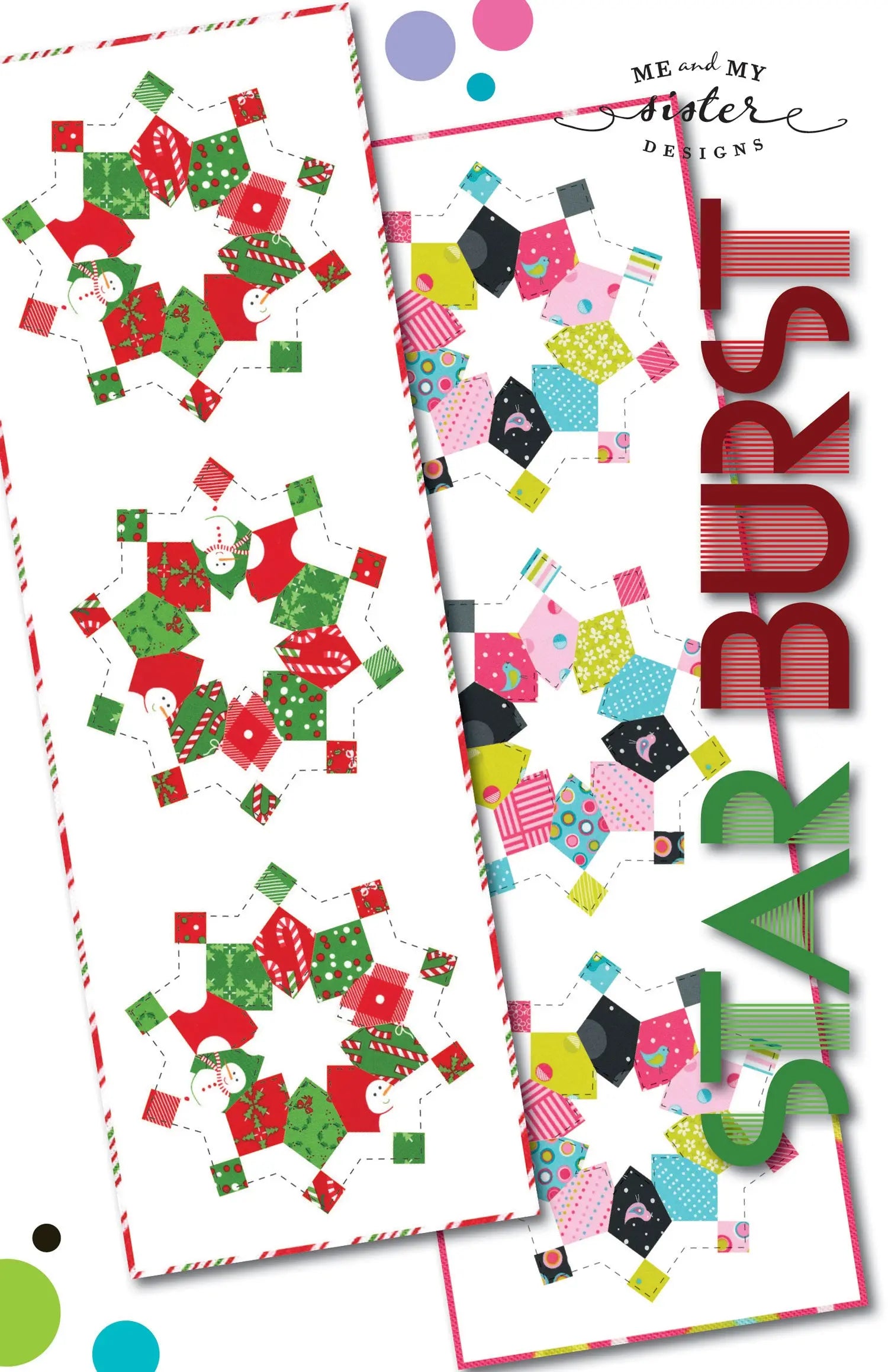 Starburst Table Runner with 4 patch template - Linda's Electric