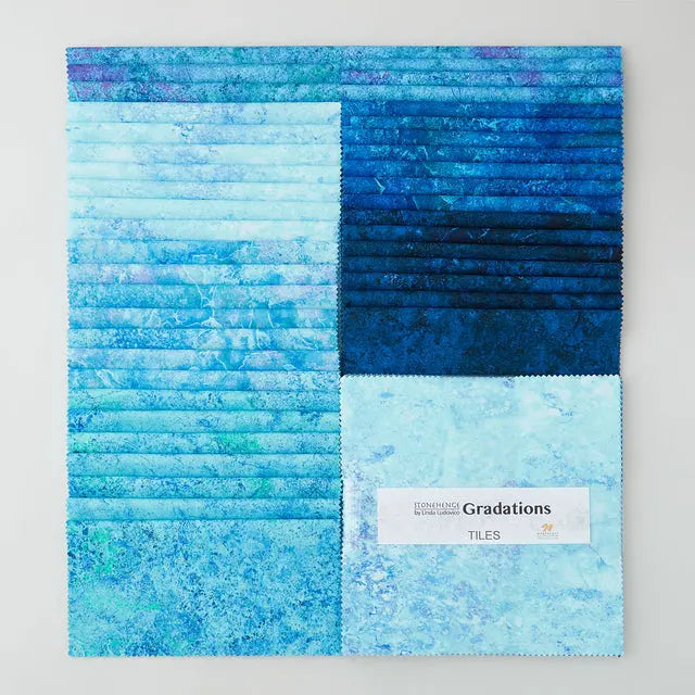 Stonehenge Gradations II Blue Planet Tiles - Linda's Electric Quilters