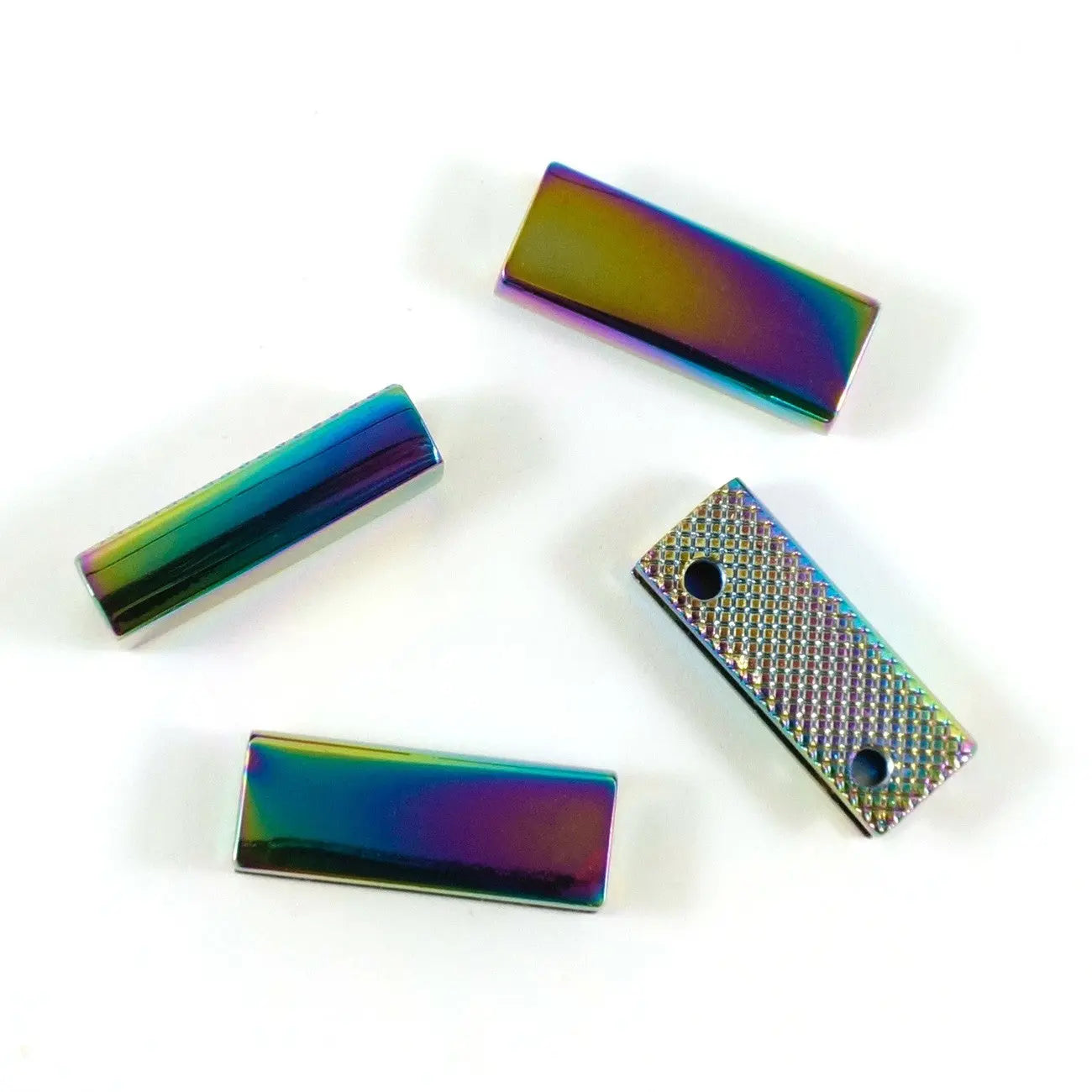Strap End Caps Rectangle 1in wide 4 pack Rainbow - Linda's Electric