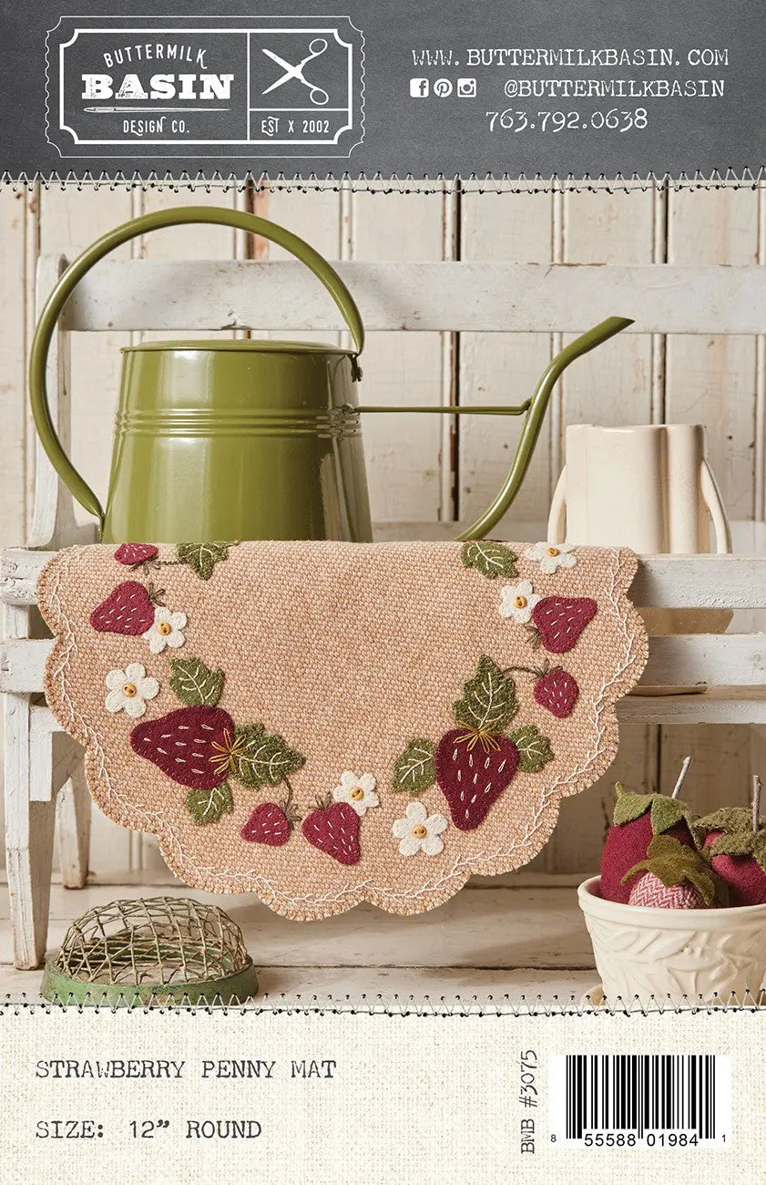 Strawberry Penny Mat - Linda's Electric Quilters