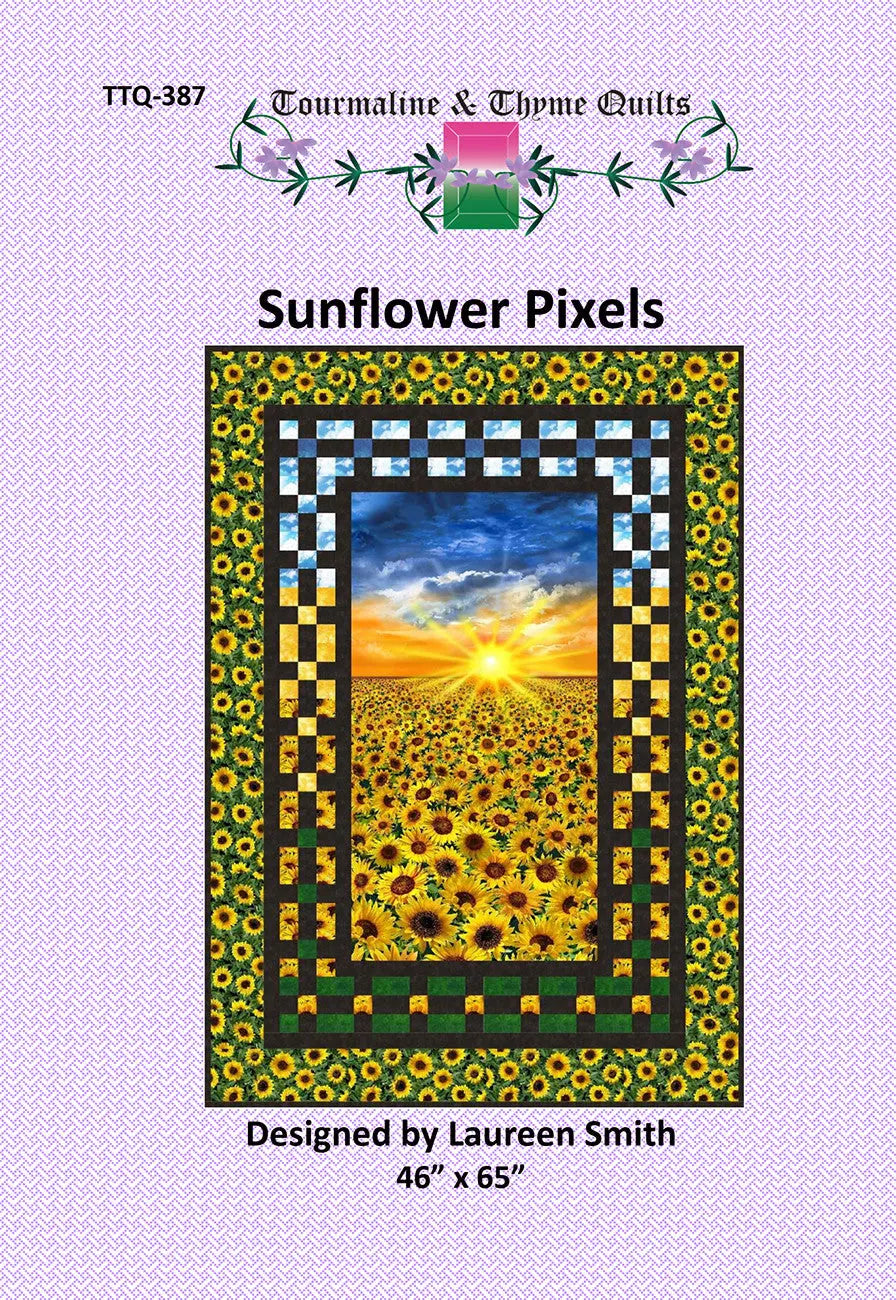 Sunflower Pixel - Linda's Electric Quilters