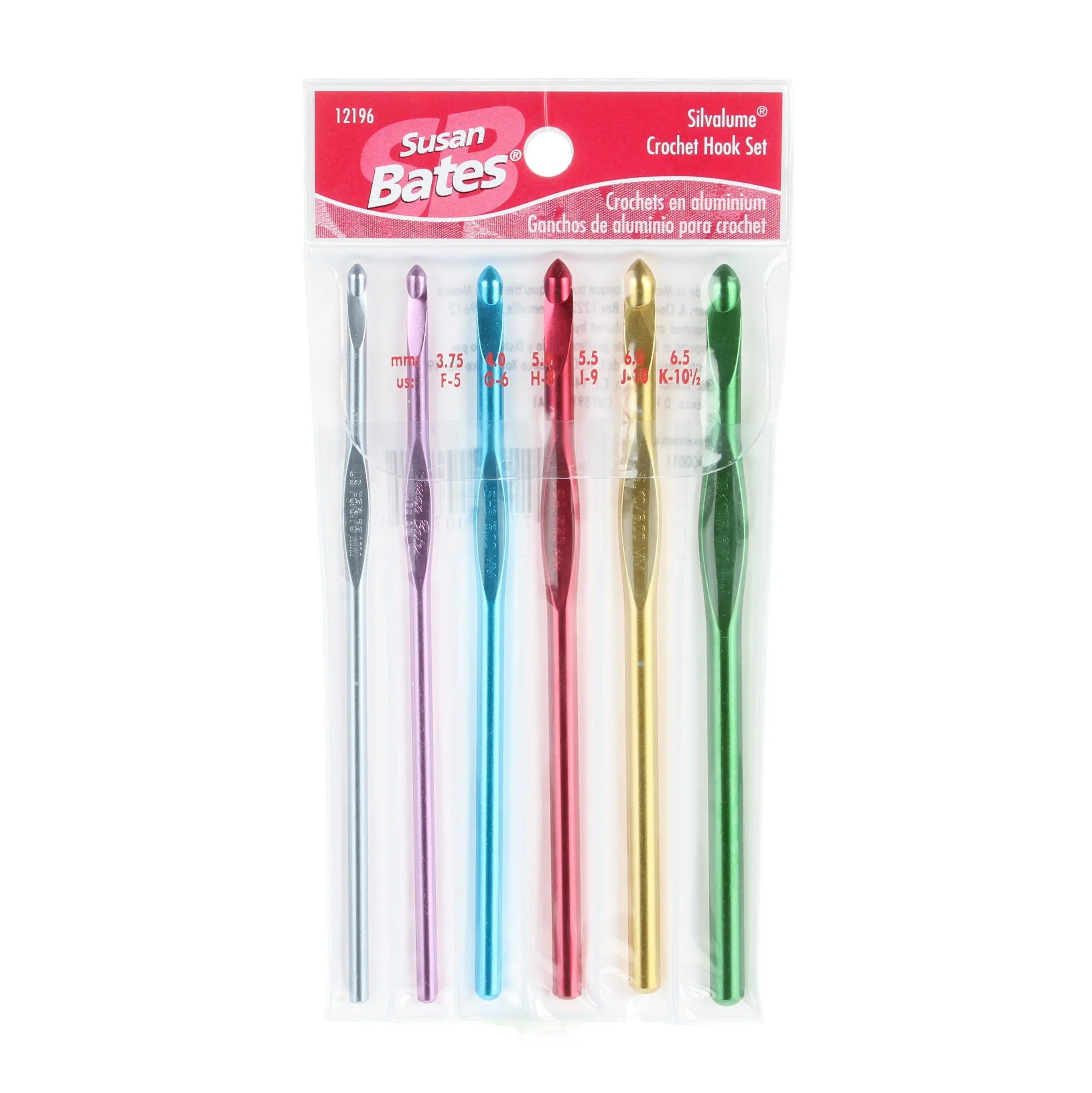 Susan Bates Silvalume Crochet Hook Set 6pc - Linda's Electric Quilters