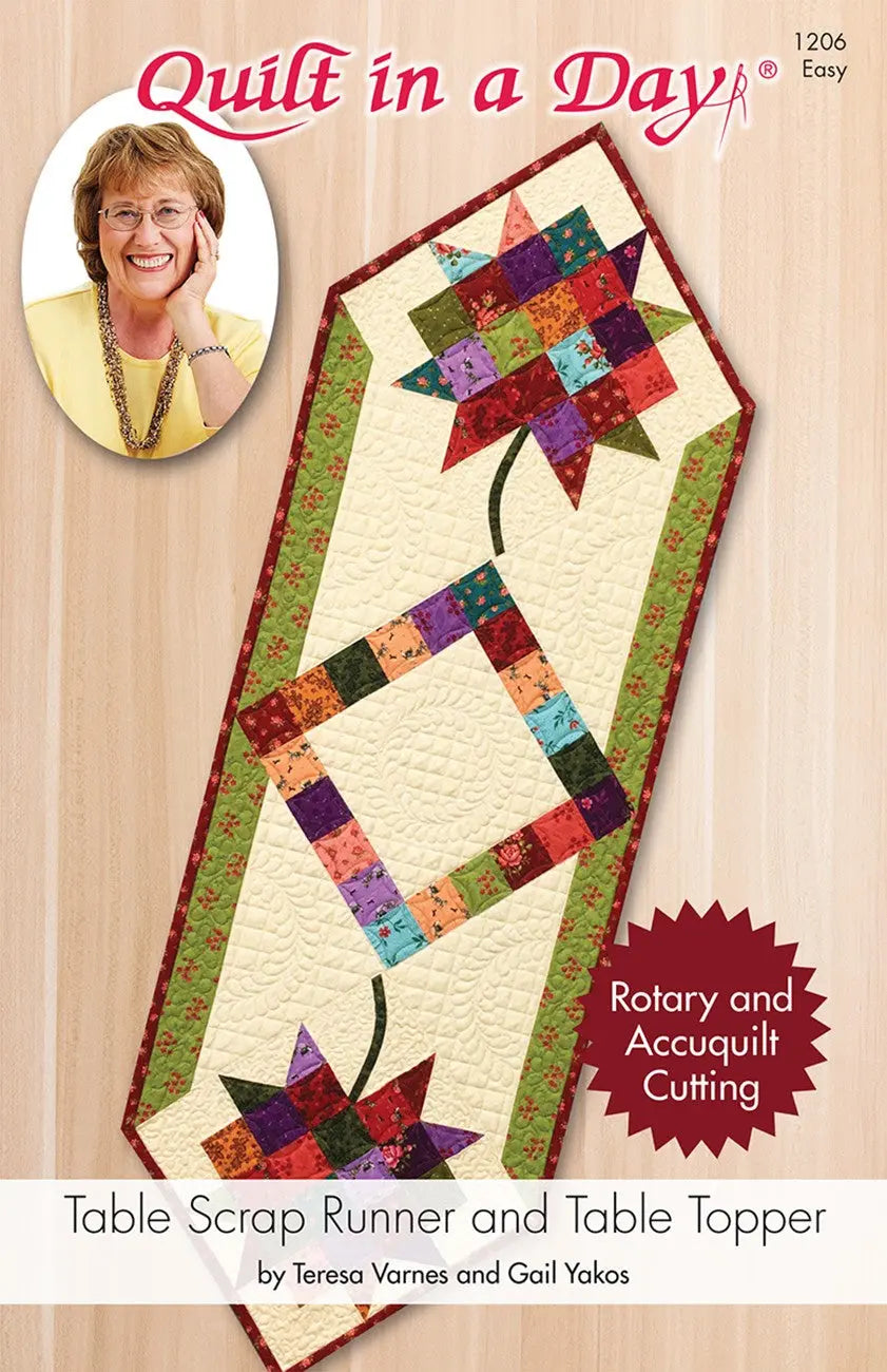 Table Scrap Runner and Table Topper for Rotary & Accuquilt - Linda's