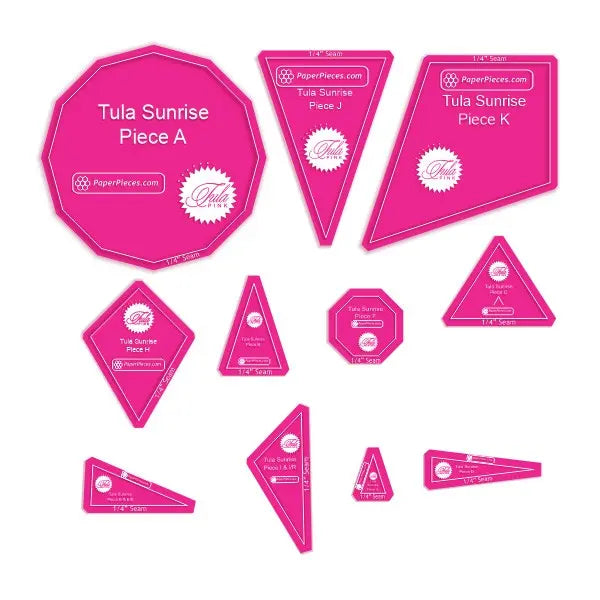 Tula Sunrise 11 Piece Acrylic Set With 1/4in Seam Allowance - Linda's