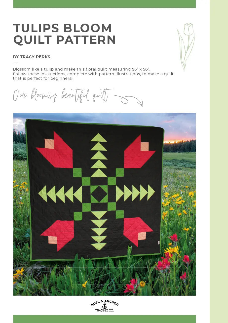 Tulips Bloom Quilt Pattern - Linda's Electric Quilters