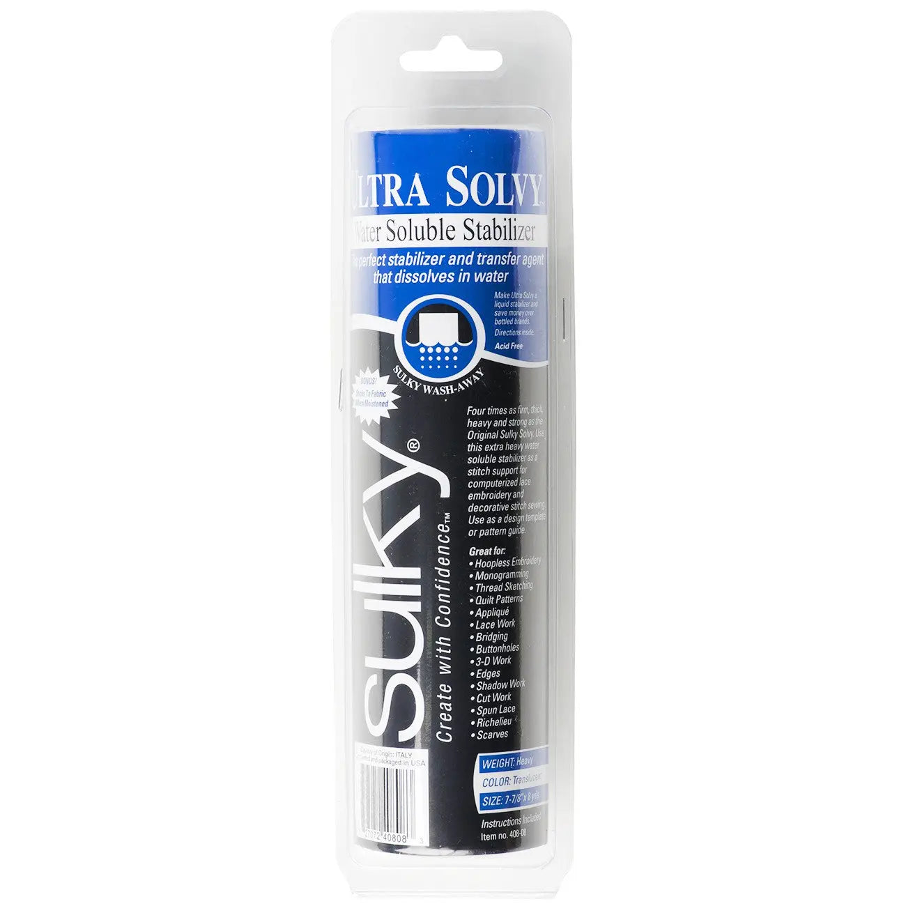 Ultra Solvy Extremely Firm & Stable Water Soluble Stabilizer 8in x