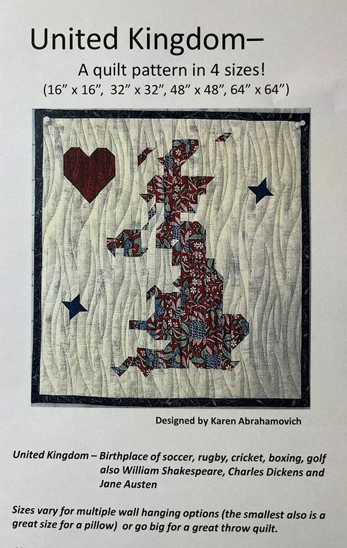 United Kingdom Quilt Pattern - Linda's Electric Quilters